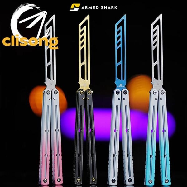 ARMED SHARK Steel Kraken V3 Balisong Clone Teflon Coating - Clisong